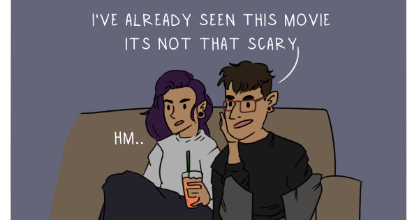 Read Bi, Dumb, and Tired :: scary movies | Tapas Community