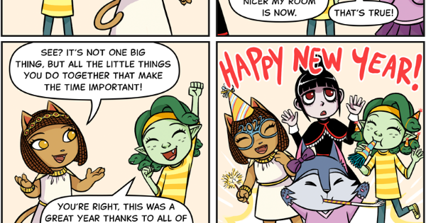Read Monstrously Cute :: Happy New Year! | Tapas Comics