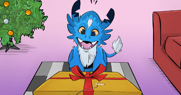 Read Tim and Bash :: Dragons love Christmas! SO many shiny things ...