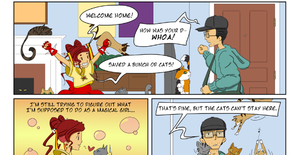 Read MAGICAL GIRLfriend :: Love For Cats | Tapas Community