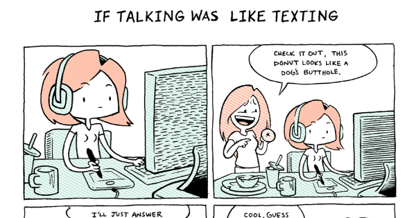 Read bastard comics :: if talking was like texting - Part 2 | Tapas ...