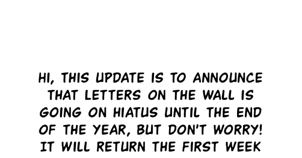 Read Letters on the wall :: Hiatus Announcement | Tapas Community