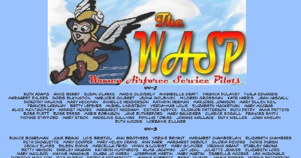 Read The Real Women of the US Military: The WASP :: WASP Roster, 44-2 ...