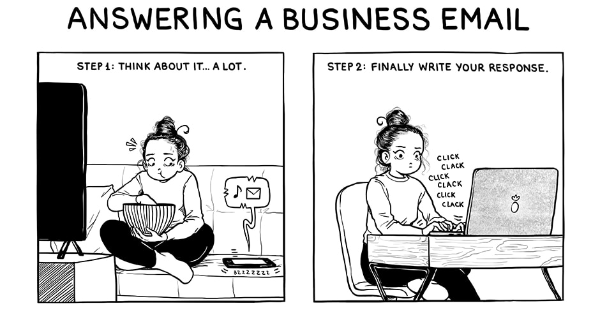 Read Cassandra Comics :: Answering a business email | Tapas Community