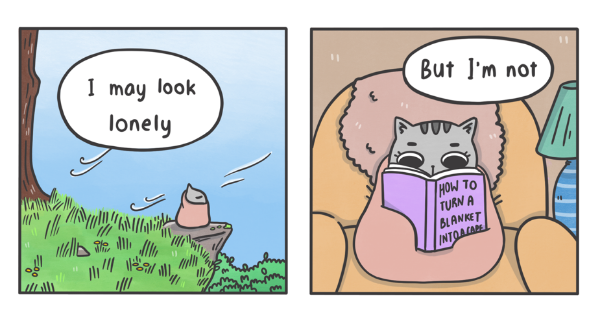 Read Cat and Cat Comics :: Lonely | Tapas Community