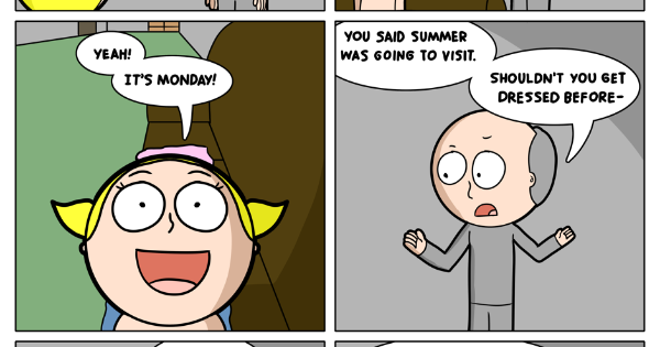 Read The Adventures of Penny and Judge :: It's Monday! | Tapas Community