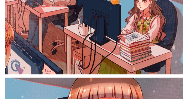 Read Yellow&Opera Pink :: Is this a staring contest? | Tapas Community